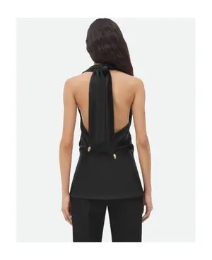 Bottega Veneta Fluid Draped Halter Top