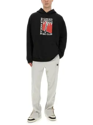 Palm Angels Palm Ski Club Printed Hoodie - Black