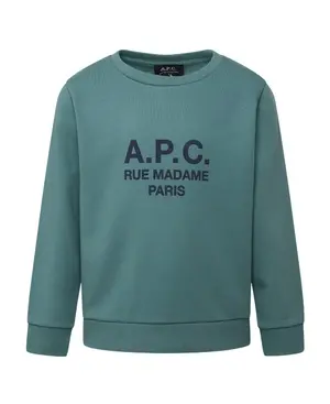 A.p.c. Elie Logo-print Cotton Sweatshirt - Blue