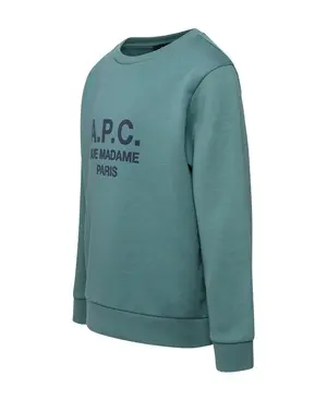 A.p.c. Elie Logo-print Cotton Sweatshirt - Blue