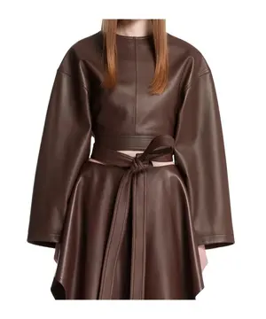 Alaïa Belted Leather Top