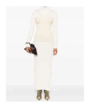 JEAN PAUL GAULTIER Long Sleeve High Neck Bustier Dress