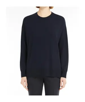 Max Mara Verona Crewneck Long-sleeved Jumper - Blue