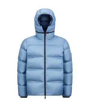 Moncler Masac Zip-up Short Puffer Jacket - Light Blue