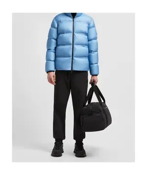 Moncler Masac Zip-up Short Puffer Jacket - Light Blue