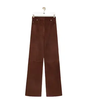 Loewe High Waisted Suede Trousers