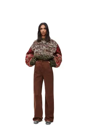 Loewe High Waisted Suede Trousers