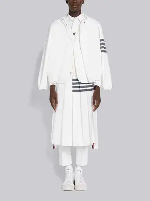 Thom Browne Striped Single-breasted Blazer - White