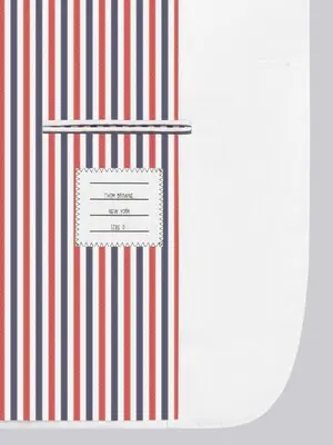 Thom Browne Striped Single-breasted Blazer - White