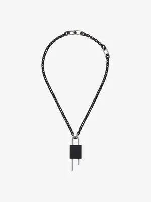 Givenchy Small Lock Necklace With Crystals
