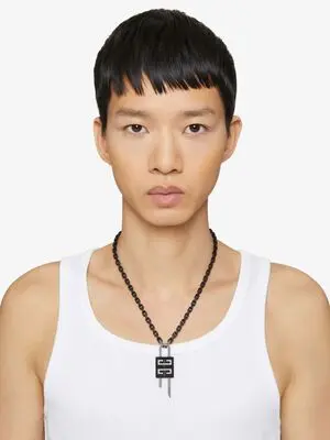 Givenchy Small Lock Necklace With Crystals