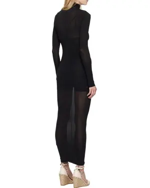 Isabel Marant Étoile Semi-sheer High-neck Long-sleeved Dress