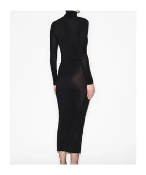 Isabel Marant Étoile Semi-sheer High-neck Long-sleeved Dress