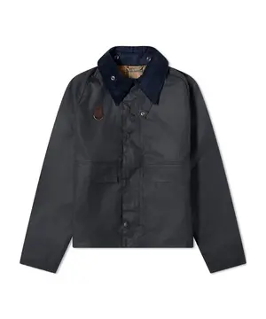 Barbour Spey Slim Waxed Jacket - Navy