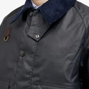 Barbour Spey Slim Waxed Jacket - Navy