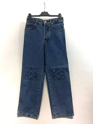 Loewe Anagram Embroidered Jeans - Blue