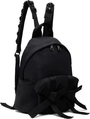 Simone Rocha Beaded Flower Embellished Backpack