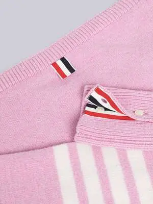 Thom Browne 4-bar Striped Zipped Crossbody Bag - Pink