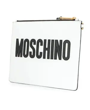 Moschino Teddy Bear Print Clutch Bag - White