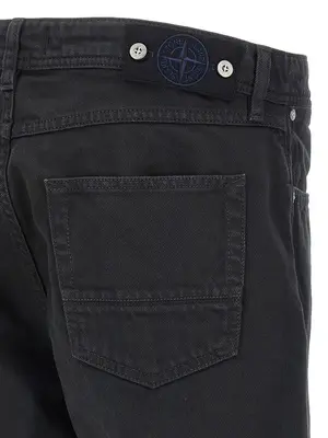 Stone Island Straight-leg Jeans With Logo Badge