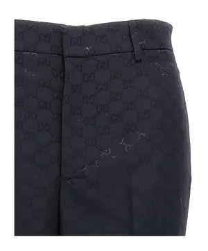 Gucci Gg Jacquard Mid-rise Trousers
