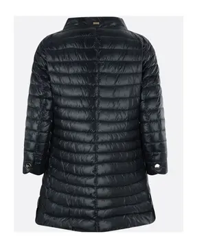 Herno Quilted Down Jacket With Concealed Snap Closure - Black