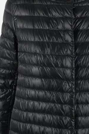 Herno Quilted Down Jacket With Concealed Snap Closure - Black