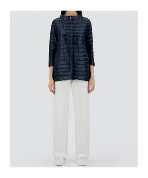 Herno Quilted Down Jacket With Concealed Snap Closure - Black