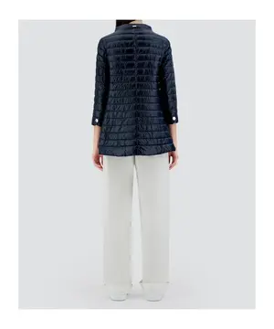 Herno Quilted Down Jacket With Concealed Snap Closure - Black