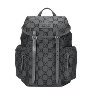 Gucci Gg Monogram Backpack - Gray