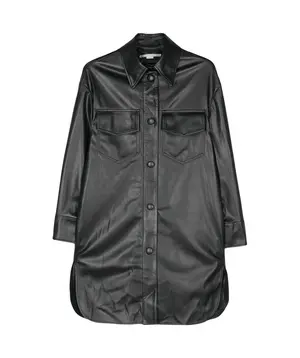 Stella McCartney Long-sleeved Leather Shirt Jacket