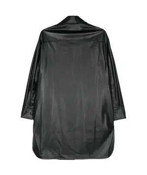 Stella McCartney Long-sleeved Leather Shirt Jacket