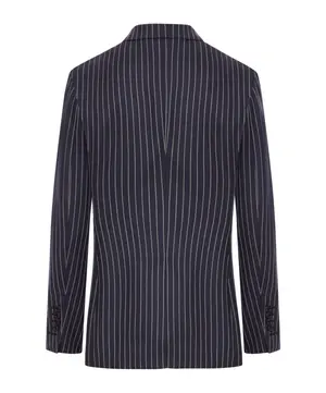 TOM FORD Pinstripe Single-breasted Blazer - Black