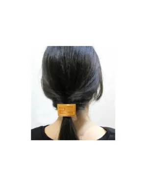 Fendi Rectangular Logo Barrette - Orange