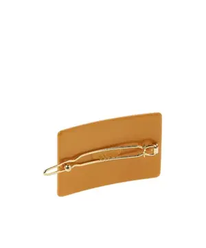 Fendi Rectangular Logo Barrette - Orange
