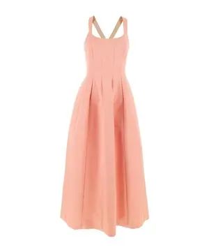 Philosophy Di Lorenzo Serafini Criss-cross Strap Long Dress - Pink