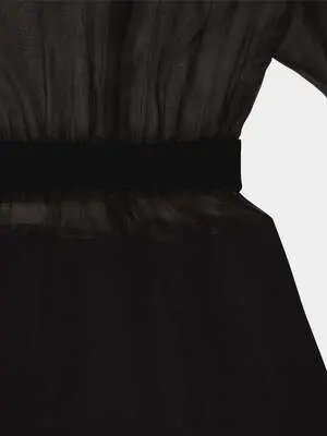 Dolce & Gabbana High Neck Velvet Belted Mini Dress