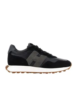 Hogan H601 Suede And Nappa Leather Sneakers - Black
