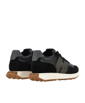 Hogan H601 Suede And Nappa Leather Sneakers - Black