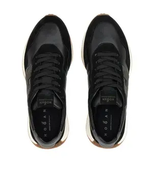 Hogan H601 Suede And Nappa Leather Sneakers - Black