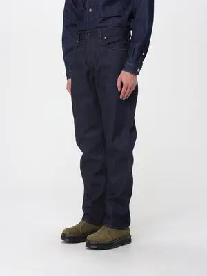 Stone Island Logo Embroidered Straight-leg Jeans - Black