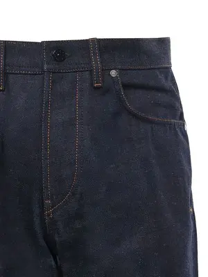 Stone Island Logo Embroidered Straight-leg Jeans - Black