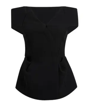 Khaite Off-the-shoulder Asymmetrical Top With Cutout Details - Black