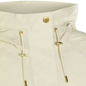 Barbour Long Sleeve Casual Jacket With Drawstring Hem And Hood - Nude