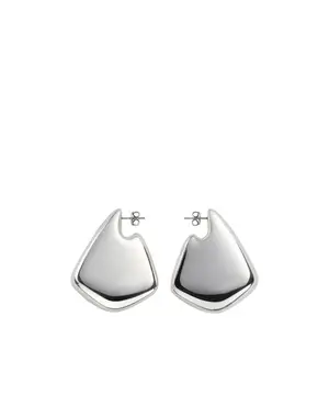 Bottega Veneta Large Fin Earrings - Gray