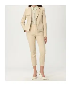 Patrizia Pepe Appliqué Trousers - Nude