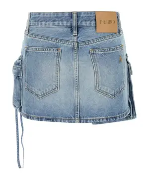 Attico The Mini Denim Skirt - Nude