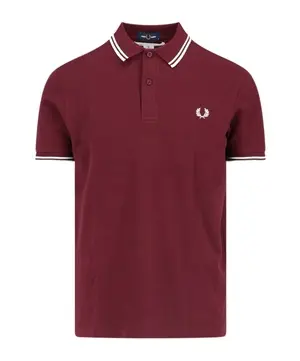 Comme Des Garçons X Fred Perry Logo-embroidered Polo Shirt - Red