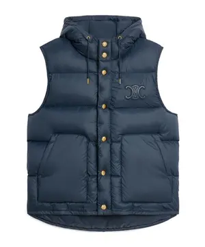 CELINE Celine Oversized Sleeveless Down Jacket In Lightweight Nylon