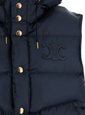 Celine Oversized Sleeveless Down Jacket In Lightweight Nylon